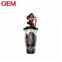 China Customized Cute Plastic Topper Character Cup Topper Figurine oem cartoon figure cup for sale