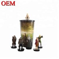 China Customized Cute Plastic Topper Character Cup Topper Figurine oem cartoon figure cup for sale