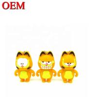 China Manufacturer OEM Plastic Lazy Cat Toy Figure Custom PVC 3D Anime Injection Art Vinyl Toys for sale