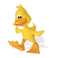 China 3D New Design Plastic Cartoon Figure action Animals Toys with Duck Bee Penguin for sale