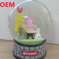 China Custom Polyresin Princess Light Up Water Globe Princess Snow Globe With Musical Box for sale