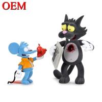 China Custom Flocking Plastic Animal Toy Set Mini PVC Blind Box Flocked Figurines for sale