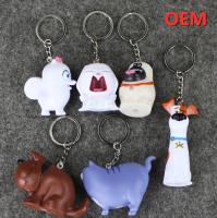 China OEM Customized  Plastic PVC  Pretty Cartoon Figure Action keychain The Secret Life of Pets Toy for sale