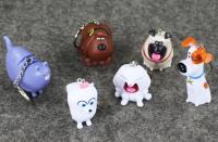 China OEM Customized  Plastic PVC  Pretty Cartoon Figure Action keychain The Secret Life of Pets Toy for sale