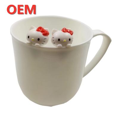 China Custom figure toy manufacturer OEM Customized Kitty cat Mini Cup Cartoon Figure Toys  custom  your own design toy for sale
