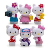 China Custom OEM Made PVC Cute Mini Plastic Cartoon  Kitty cat Toy as gift to kids for sale