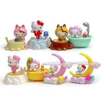 China Custom OEM Made PVC Cute Mini Plastic Cartoon  Kitty cat Toy as gift to kids for sale