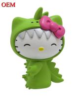 China Custom OEM Made PVC Cute Mini Plastic Cartoon  Kitty cat Toy For Child Manufacturer for sale