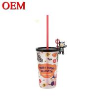 China Custom Figure Double Walled Plastic Straw Cup Reusable Water Cup OEM Plastic Toy Factory for sale