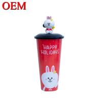 China Custom Your Own PVC 3d Cartoon Figure Cup Plastic 3d Topper Figure Toy for sale