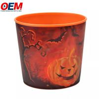 China customized plastic Halloween cartoon animal design popcorn container plastic food storage popcorn bucket with lid for sale