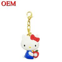 China custom toy manufacturer OEM Kitty Cat Keychain Melody Keychain Cartoon 3D Cartoon Keychain for sale
