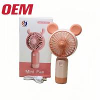 China Portable Mini Cooling Fan OEM Summer Portable Fan Made Handheld Cute Lithium Battery Fold Plastic Summer Cartoon for sale