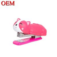 China Plastic Custom Cute Kitty catAnimal Shape Office Stapler/School Stapler for students for sale