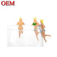 China Figure manufacturer Custom Wine Glass Charms Top Sell Decoration Plastic figure toy for sale