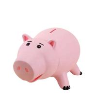 China Custom Cartoon Cute Saving Money Pink Piggy Coins Bank Plastic Money Box for sale