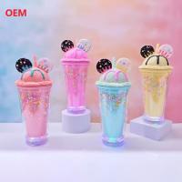 China Ice Cup Water Bottle  Children's Plastic Straw Cup for sale
