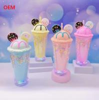 China Ice Cup Water Bottle  Children's Plastic Straw Cup for sale