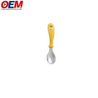 China Custom Spoon Funny Silicone Kids Children Trainer Washable Reusable Home Learning Baby Cartoon Learning Reusable Training for sale