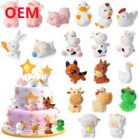 China OEM 3d Pvc Toys Made Cute Plastic Cake Mini Gift Toy Customized 6cm Height Animal Model for sale