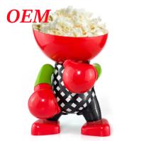 China Plastic Popcorn Bowl Tub with Lid Food Grade Plastic Candy Cookie Container Popcorn Bowl Tubs For Movie Theater for sale