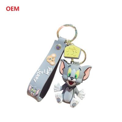 China Custom 3d Character Keychain With Metal Key Ring for sale