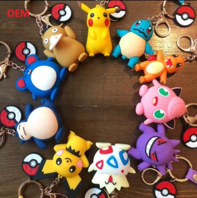 China 3D Character Keychain With Metal Key Ring Custom Plasitc Figure Keychain for sale