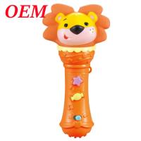 China Kids Handheld Wireless Microphone Toys Musical Instrument Karaoke Singing Cartoon Microphone Toys for sale