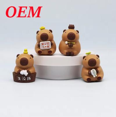 China Blind Box Capybara Decompression Decoration Bath Dolphin Touch Fish Car Decoration for sale