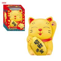 China OEM Accepted Lucky Cat Coin Bank Money Box for Kids Customized Colour Note Only OEM for sale