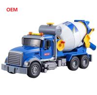 China Customized Mixer Truck Colour Plastic Pull Back Car Toys For Kids Only OEM for sale