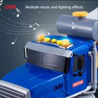 China Customized Mixer Truck Colour Plastic Pull Back Car Toys For Kids Only OEM for sale