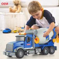 China Customized Mixer Truck Colour Plastic Pull Back Car Toys For Kids Only OEM for sale