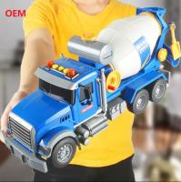 China Customized Mixer Truck Colour Plastic Pull Back Car Toys For Kids Only OEM for sale