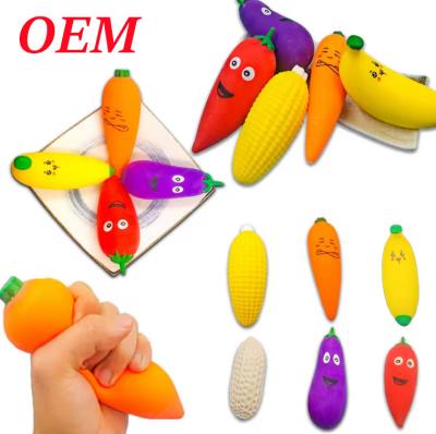 China Plastic Fruit & Vegetable Press Toys Release Stress Relax Toy for sale
