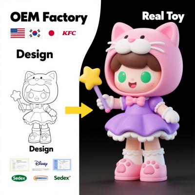 China Custom Plastic Toy PVC Figure with 3D Digital Sculpting MOQ 5000PCS and Customized Size for sale