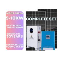 China 10KW Home Hybrid Power Kit Solar Panels Energy System Storage Battery Inverter MPPT Controller Fotovoltaico Panel Fotovoltaici for sale
