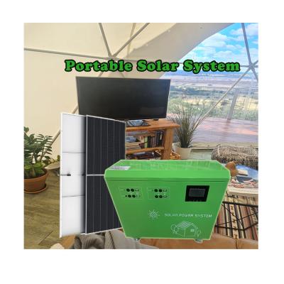 China Portable off Grid Solar Generator Bank Power System with Solar Panel  Solar Energy System for sale