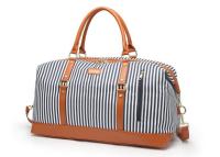China Ladies Weekend Waterproof Camping Bag Antiwear Canvas With PU Leather Strap for sale