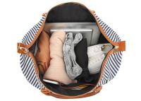 China Ladies Weekend Waterproof Camping Bag Antiwear Canvas With PU Leather Strap for sale