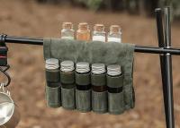 China Canvas Barbecue Camping Storage Bag 38.5x19.5cm For Seasoning Bottles for sale
