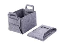 China Reusable Practical Foldable Felt Storage Basket Multipurpose Waterproof for sale