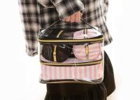 China Moistureproof Cosmetics Camping Storage Bag Waterproof Transparent PVC PU for sale