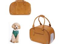 China 45L Travel Portable Soft Padded Dog Cat Leather Handbag Foldable for sale