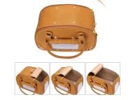 China 45L Travel Portable Soft Padded Dog Cat Leather Handbag Foldable for sale