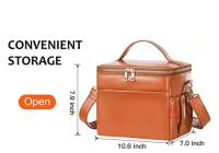 China Practical Leather Insulated Lunch Bag Cooler Waterproof Durable for sale