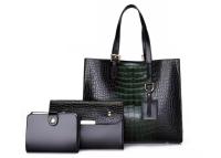 China Anti Abrasion Women PU Handbag Purse Set Reusable Multipurpose for sale