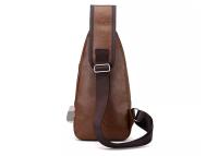 China USB Charging Messenger Shoulder Strap Bag Reusable PU Leather for sale