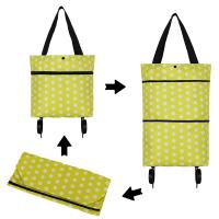 China Oxford Trolley Reusable Shopping Bags With Wheels Extensible Foldable Portable for sale