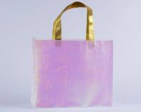 China Gift Tote Non Woven Shopping Bag Holographic Metallic Shiny Laminated Iridescent for sale